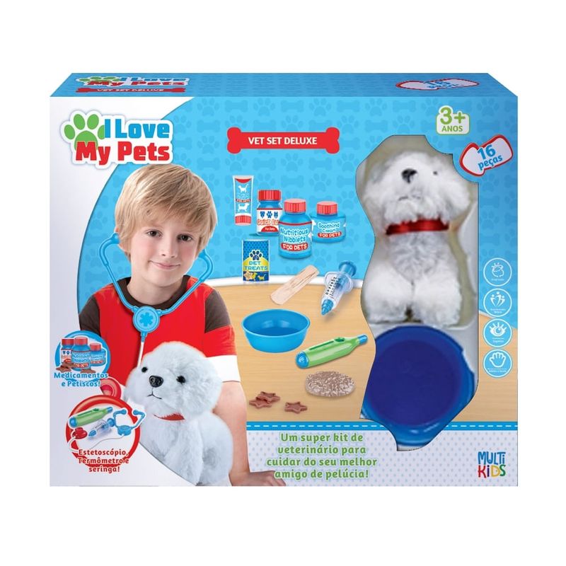 Pelúcia I Love My Pets Vet Set Deluxe Multikids - BR1740 - Loja Obabox