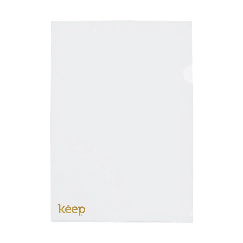Pasta Plástica em L A4 Cristal c/ 10 Unidades Keep - EI049 - Loja Obabox