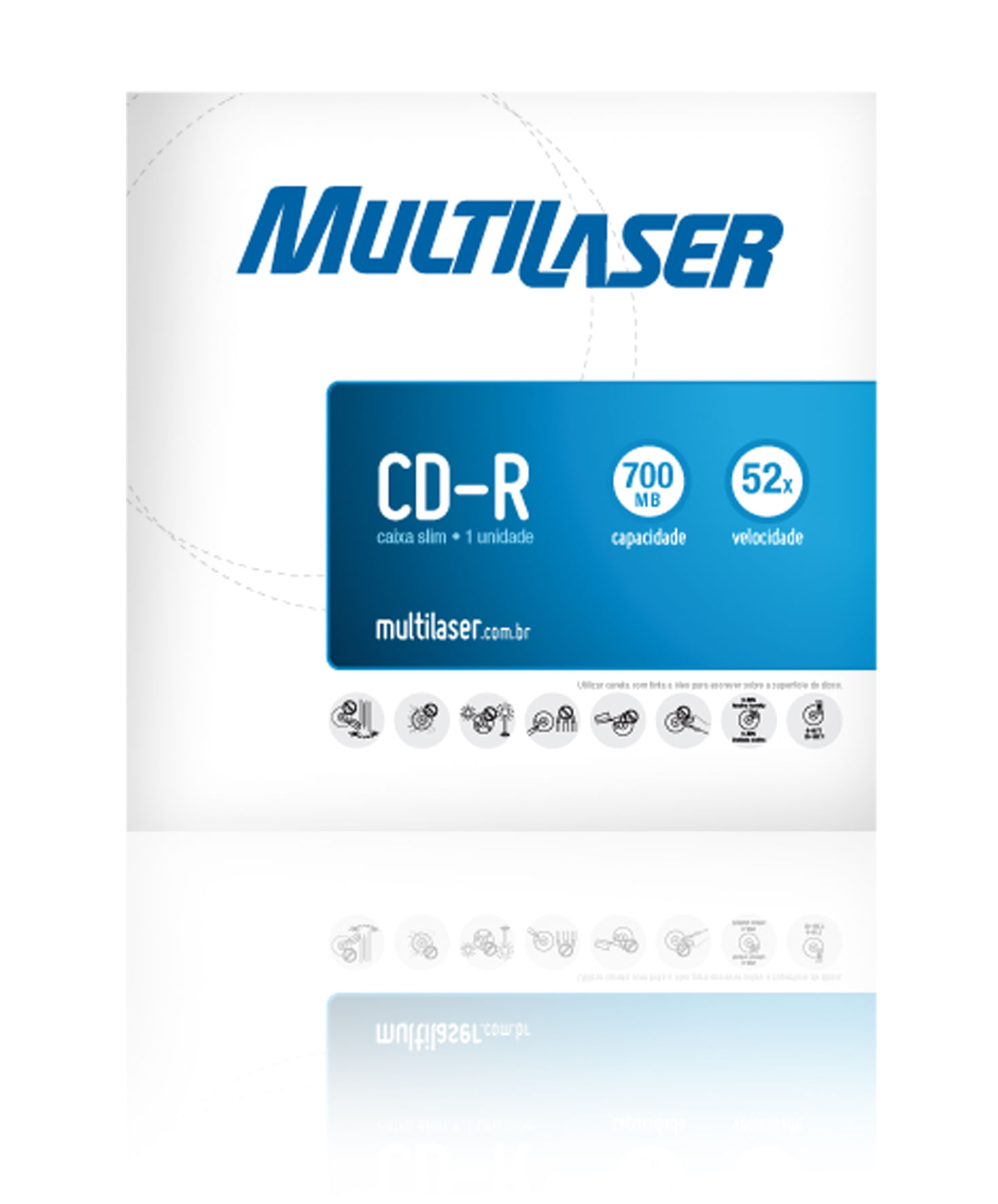 Cd-R Vel. 52X - 25 Un. Envelope Cartao Shrink- CD001 - Loja Obabox